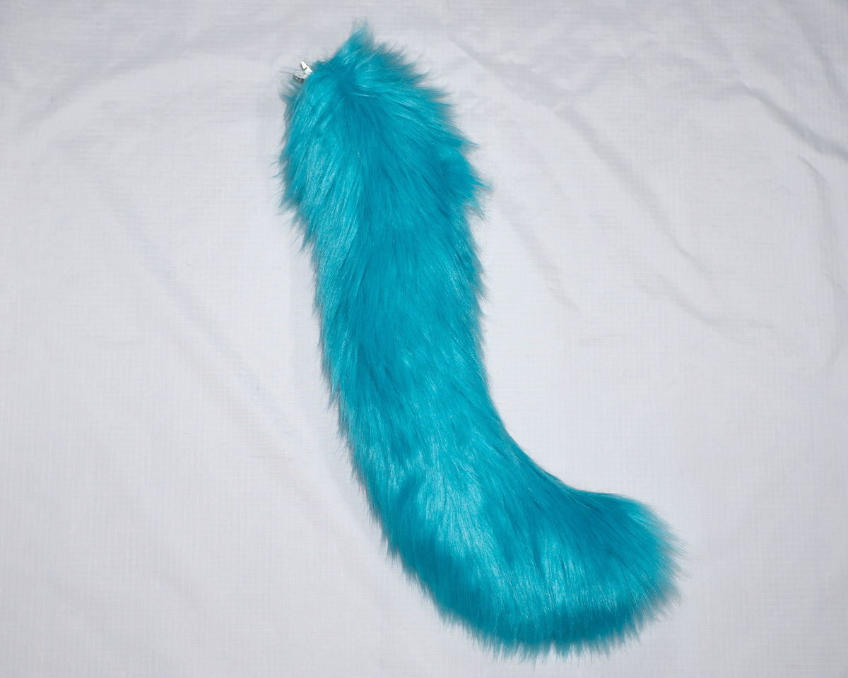 Turquoise Cat Animal Costume Tail – PokuPoku Studio