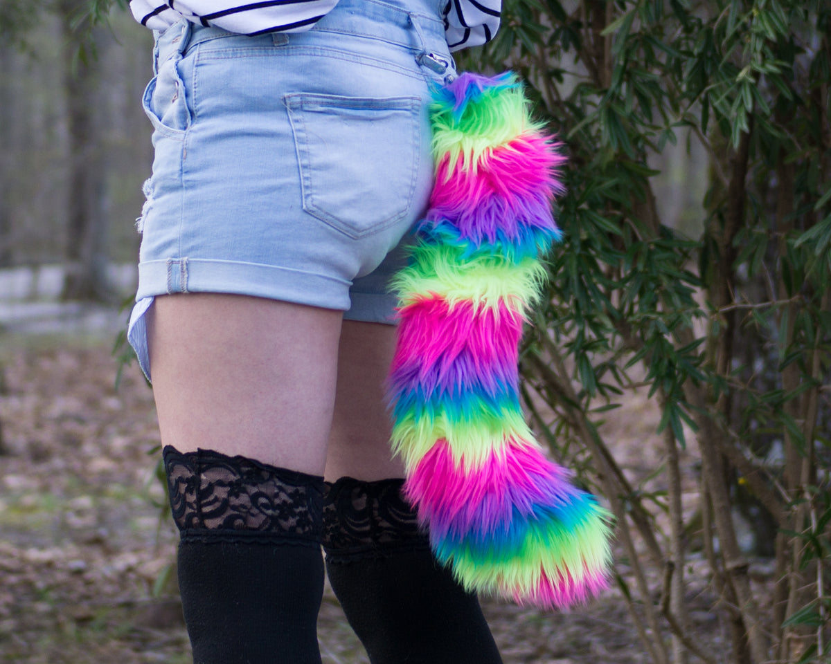 Rainbow Costume Animal Cat Tail – PokuPoku Studio